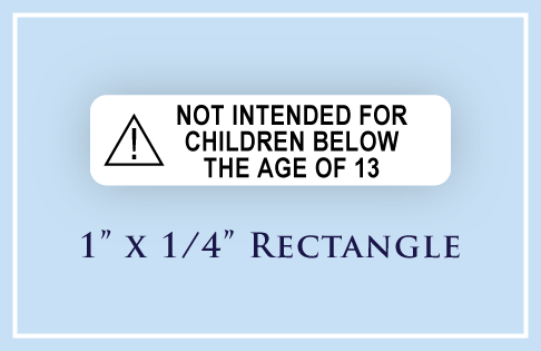 1" x 1/4" Rectangle Child Safety Warning Labels – Providence Label & Tag
